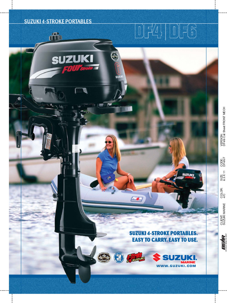 Suzuki DF4/DF6 Portable Outboards | PDF | Rotating Machines | Engine ...