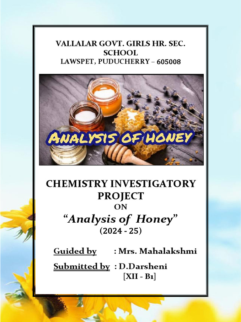 chem pro | PDF | Honey | Magnesium