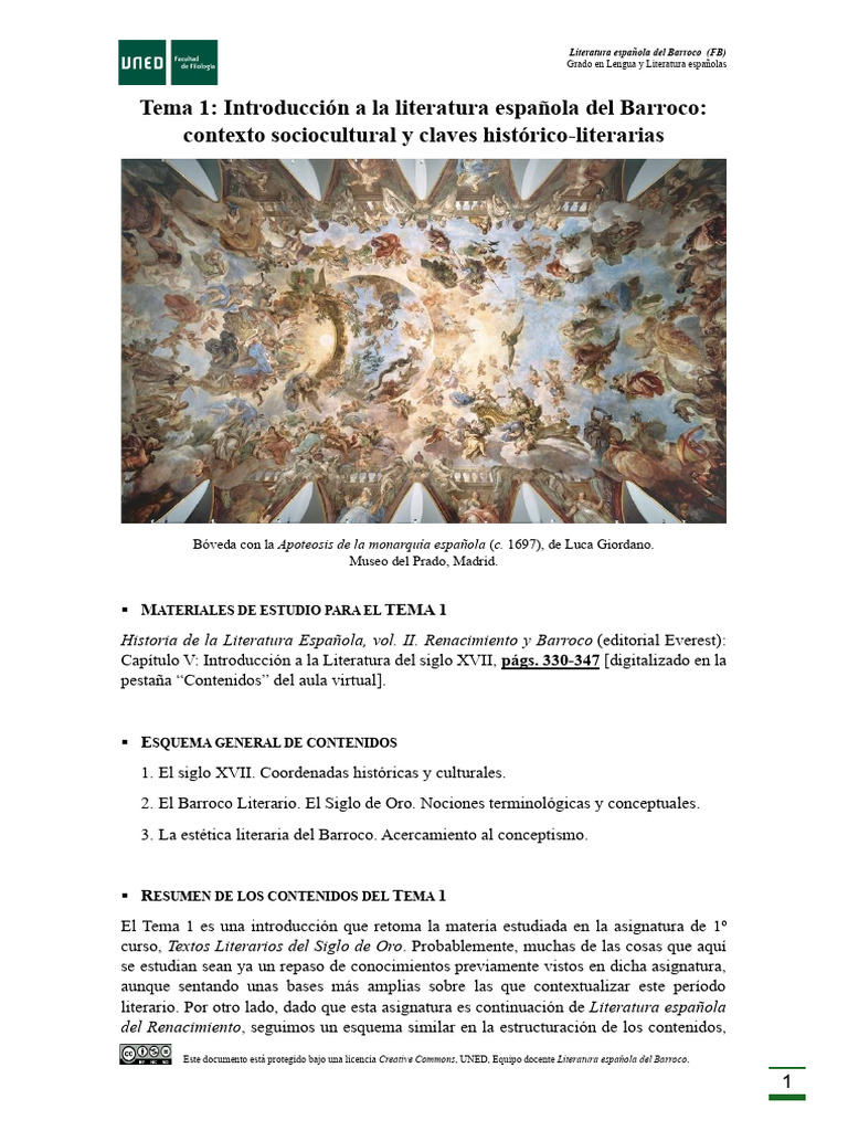 Introducción A La Literatura Barroca Pdf Barroco España
