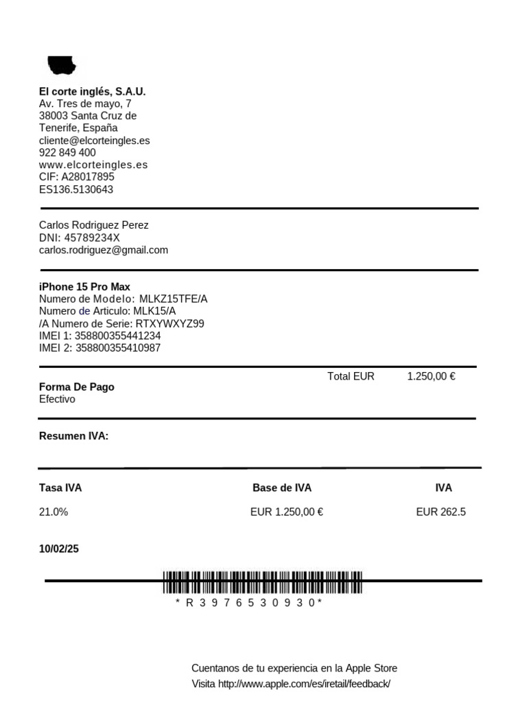 SPOILER_factura editada | PDF