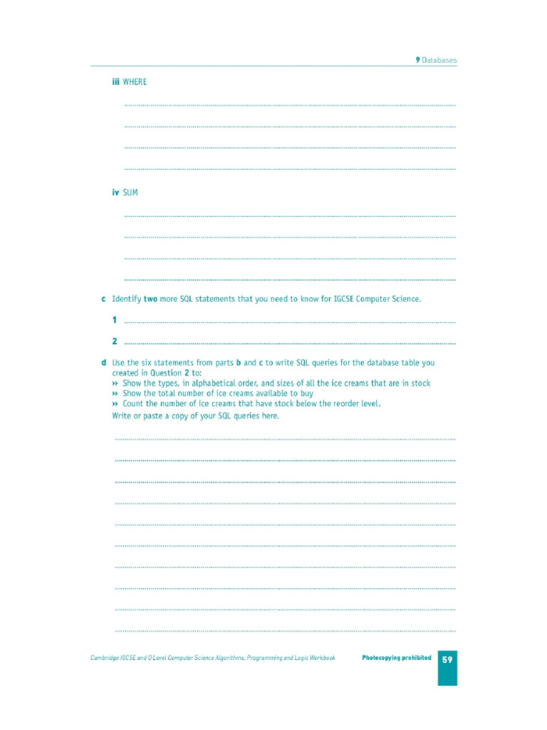 Cambridge Igcse Computer Science 2nd Edition Workbook 2 Algorithms Programming And Logic Pdf
