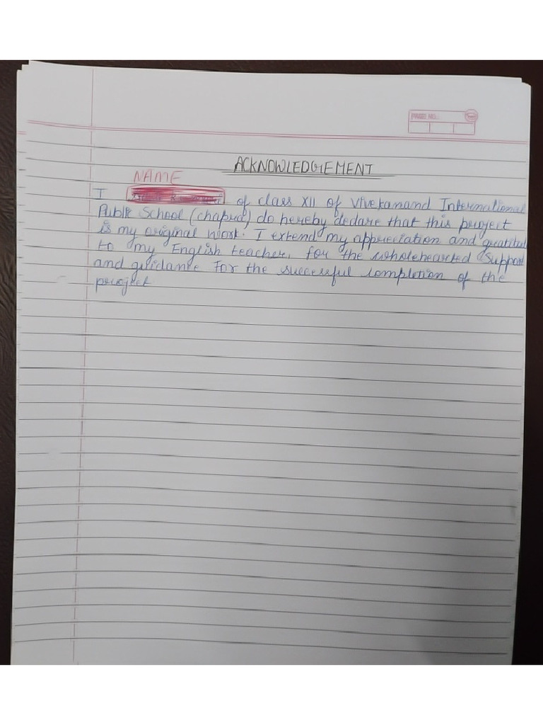 English Project Class 12 | PDF