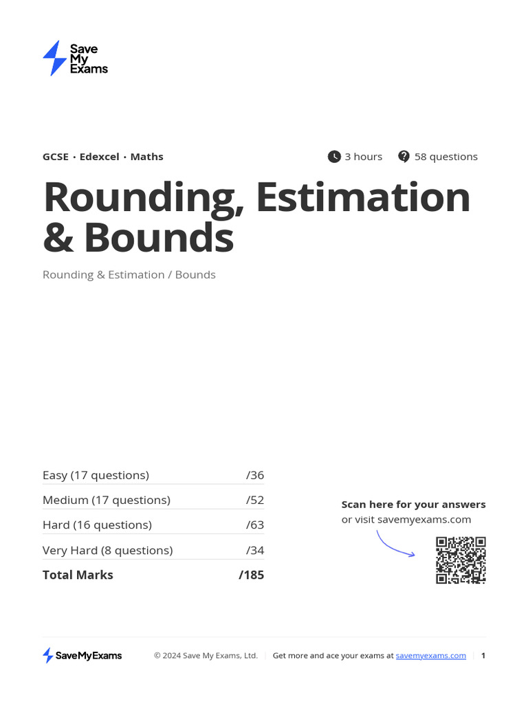 Rounding Estimation and Bounds 6 9 | PDF | Significant Figures ...