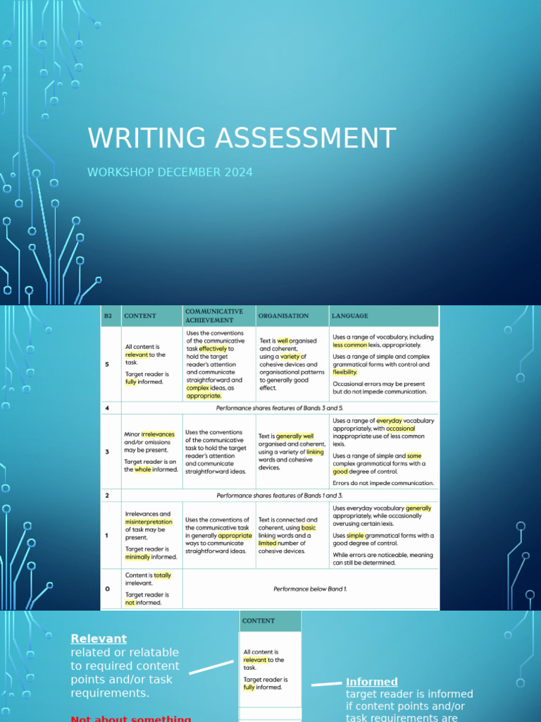 Writing Assessment Scales | PDF | Word | Verb
