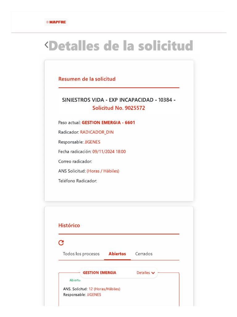 registro siniestro mapfre | PDF