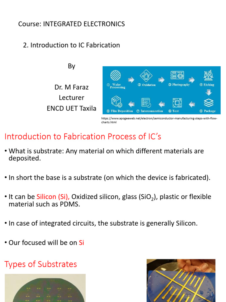 2_introdcution to Fabrication Process | PDF | Wafer (Electronics ...