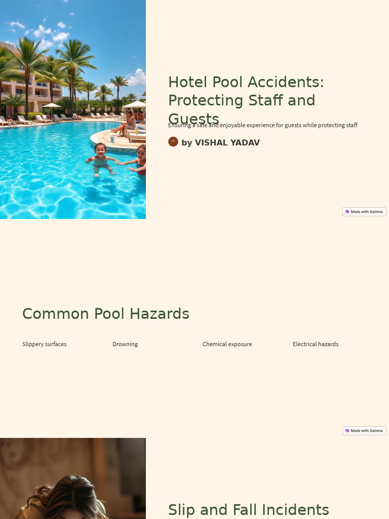 Hotel Pool Accidents Protecting Staff and Guests | PDF