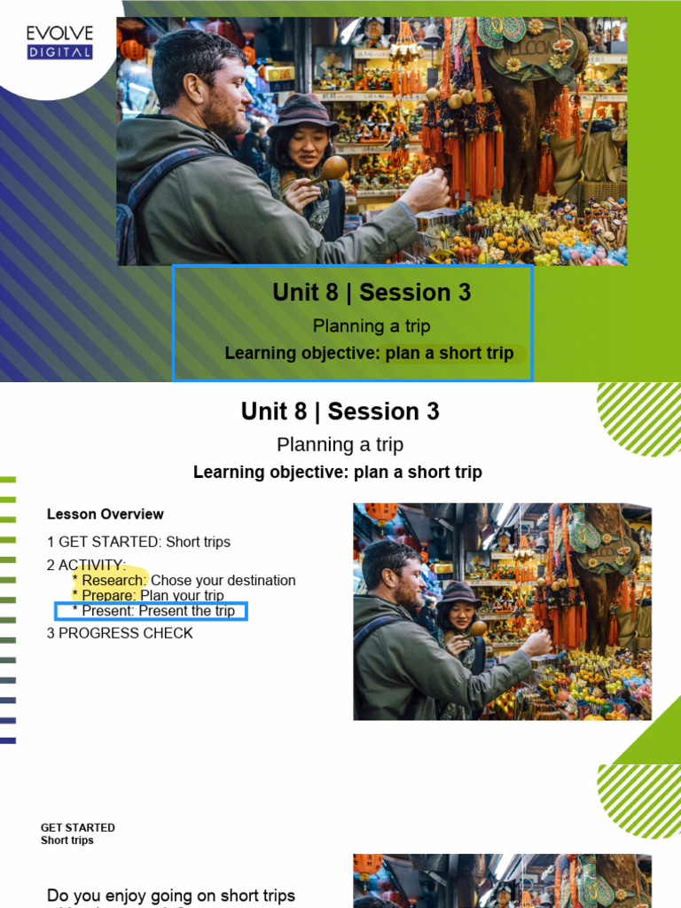 Unit 8 - Session 3: Planning A Trip | PDF