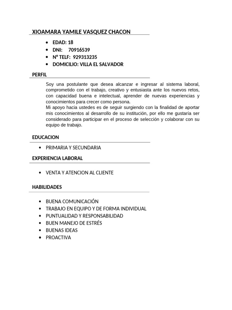 Yamille CV | PDF
