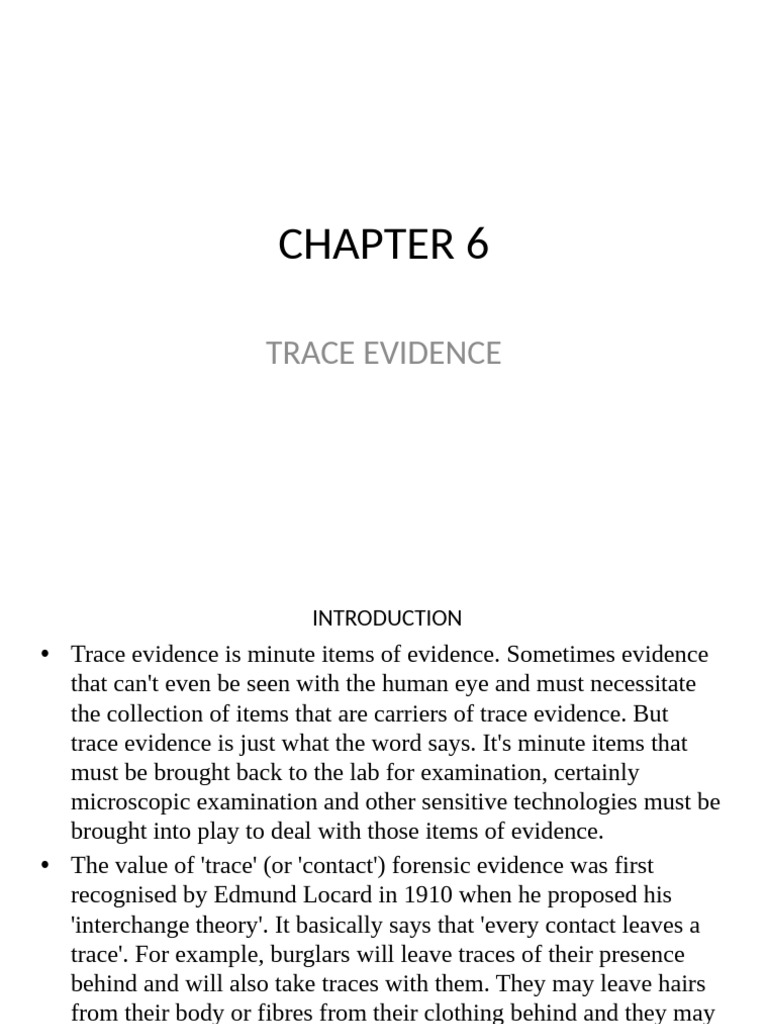 Understanding Trace Evidence in Forensics | PDF | Textiles | Soil