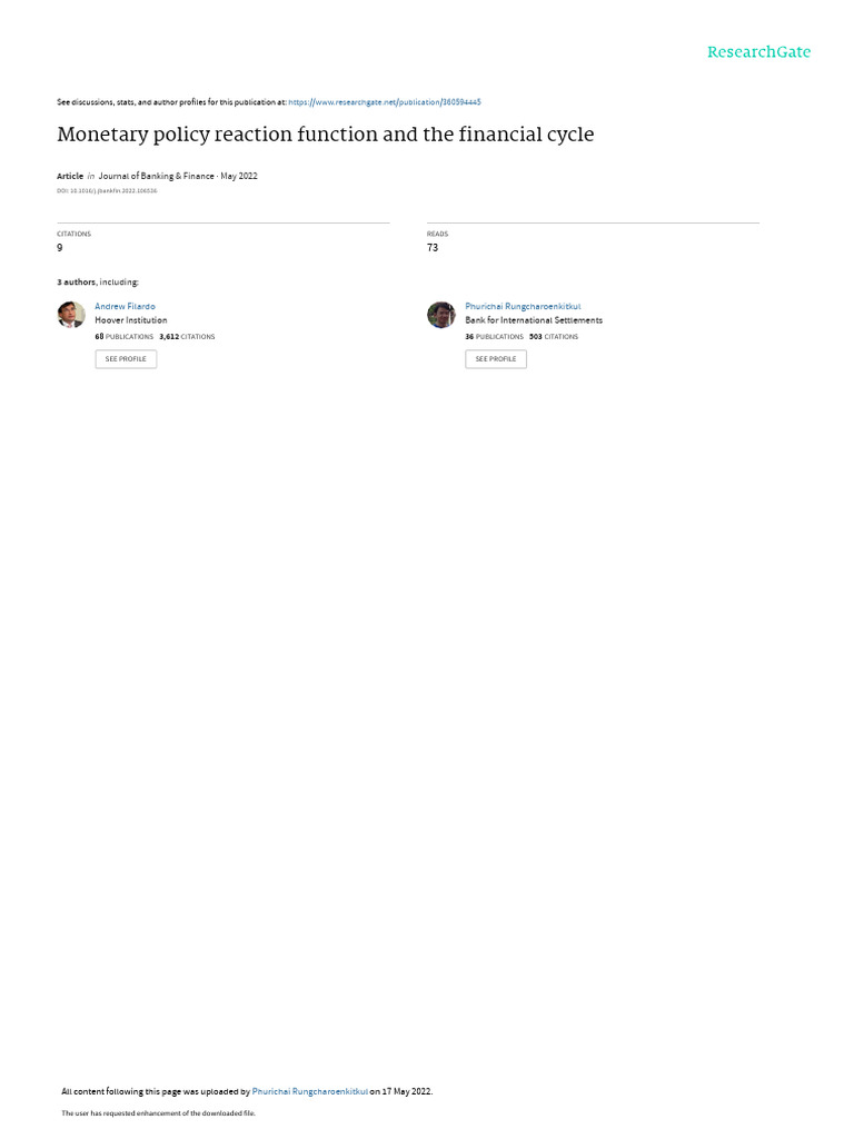 Work 816 | PDF | Monetary Policy | Business Cycle