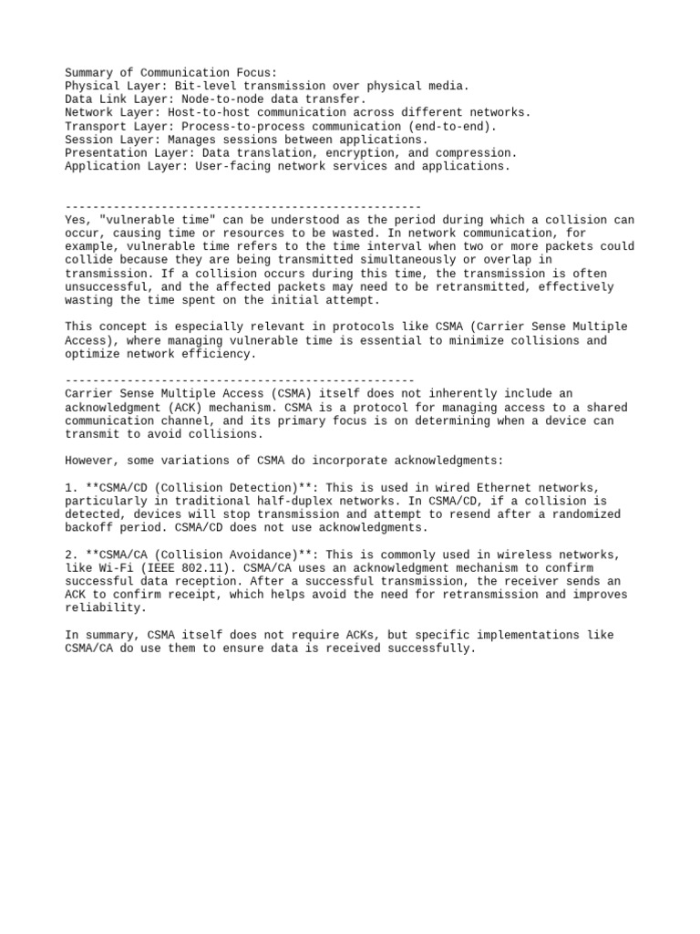 Summary of Communication Focus | PDF