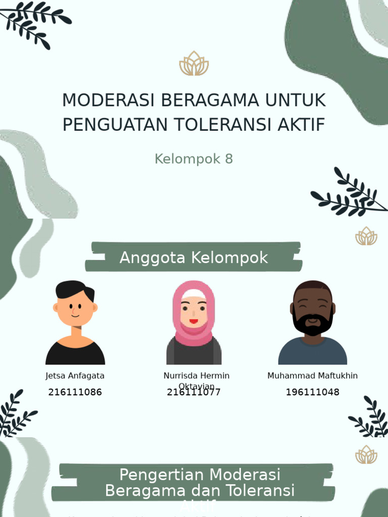 Moderasi Beragama Untuk Penguatan Toleransi Aktif | PDF