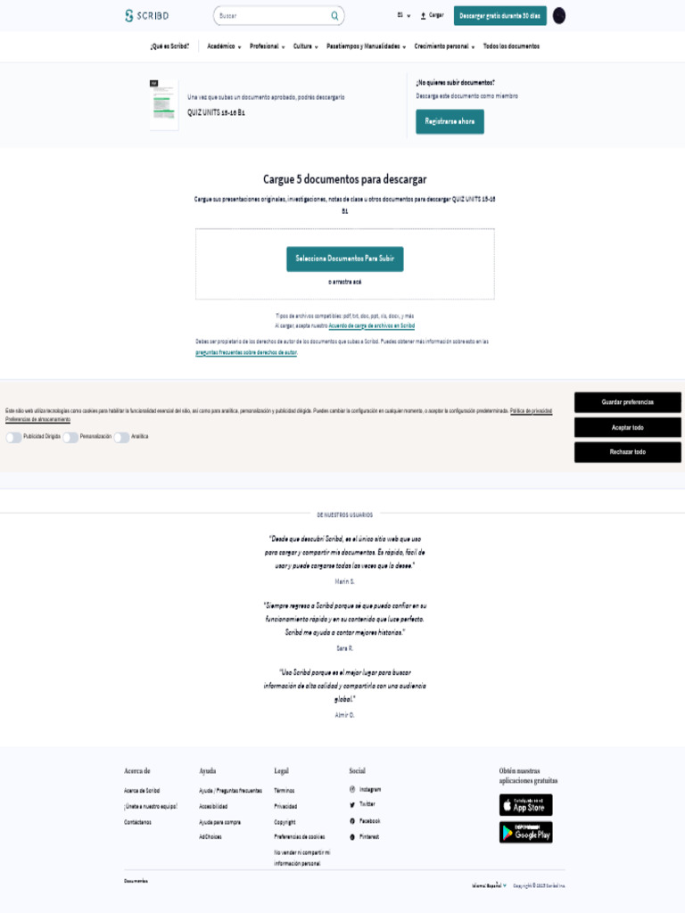 Suba Un Documento - Scribd | PDF | Scribd | Privacidad en internet