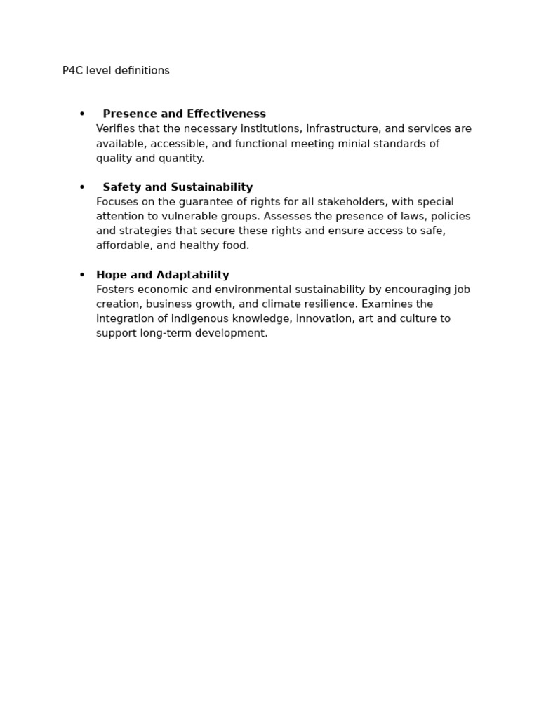 P4C Level Definitions (1) | PDF