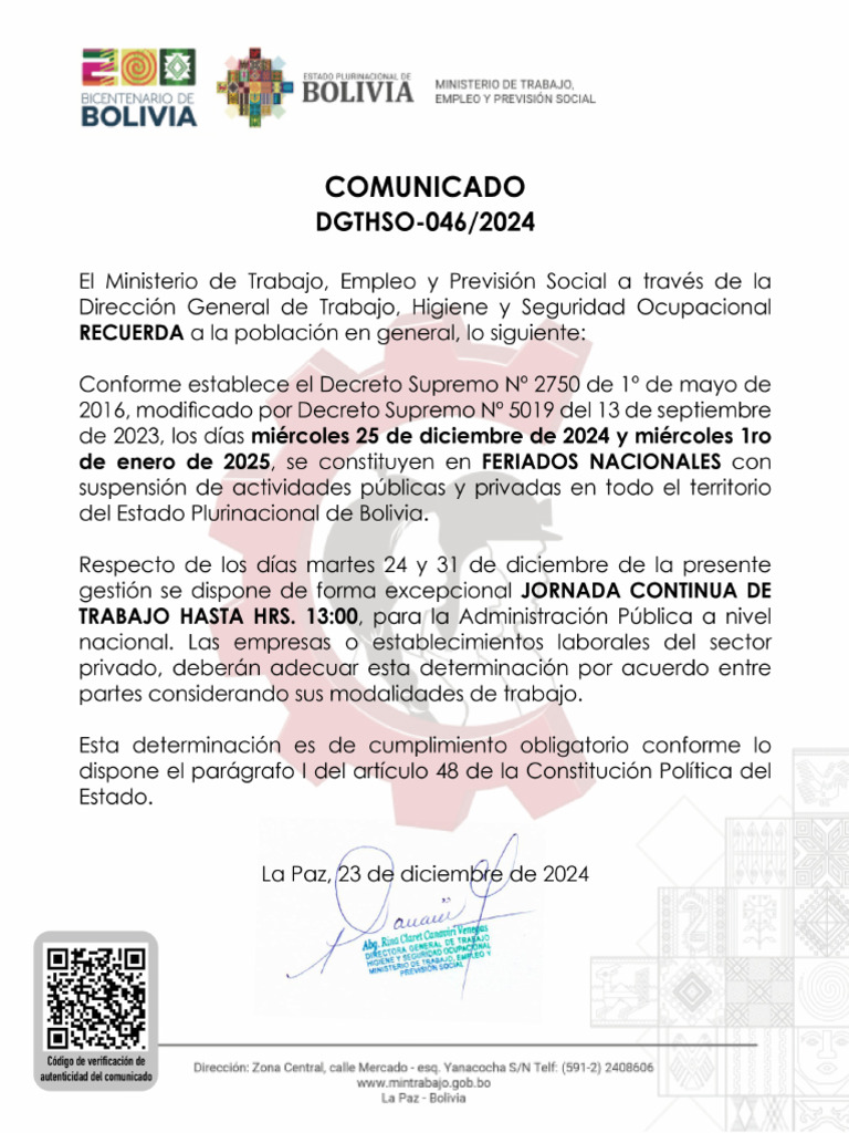 Comunicado Dgthso 046 2024 | PDF