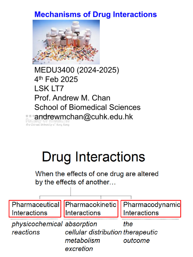 Drug Interaction Mechanisms Explained | PDF | Medicinal Chemistry ...