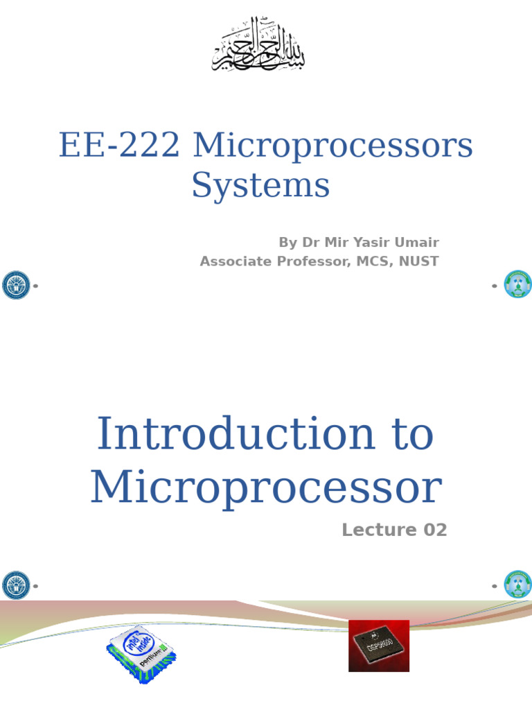 Lec 2 - Introduction - MP | PDF | Central Processing Unit | Cpu Cache