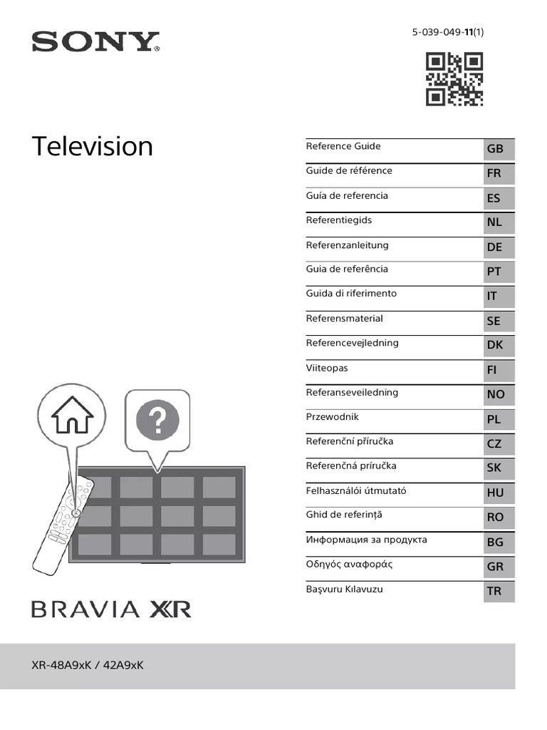 Manual Sony XR-42A90K (Español - 124 Páginas) | PDF
