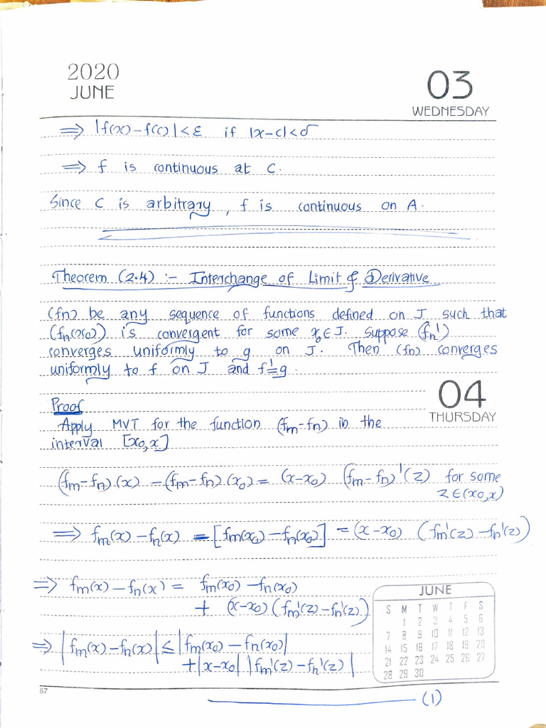 Uniform Convergence and Cauchy Sequences | PDF | Mathematical Analysis ...