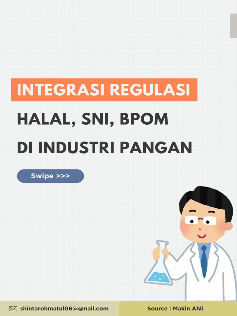 Integrasi Regulasi Halal dan SNI Pangan | PDF