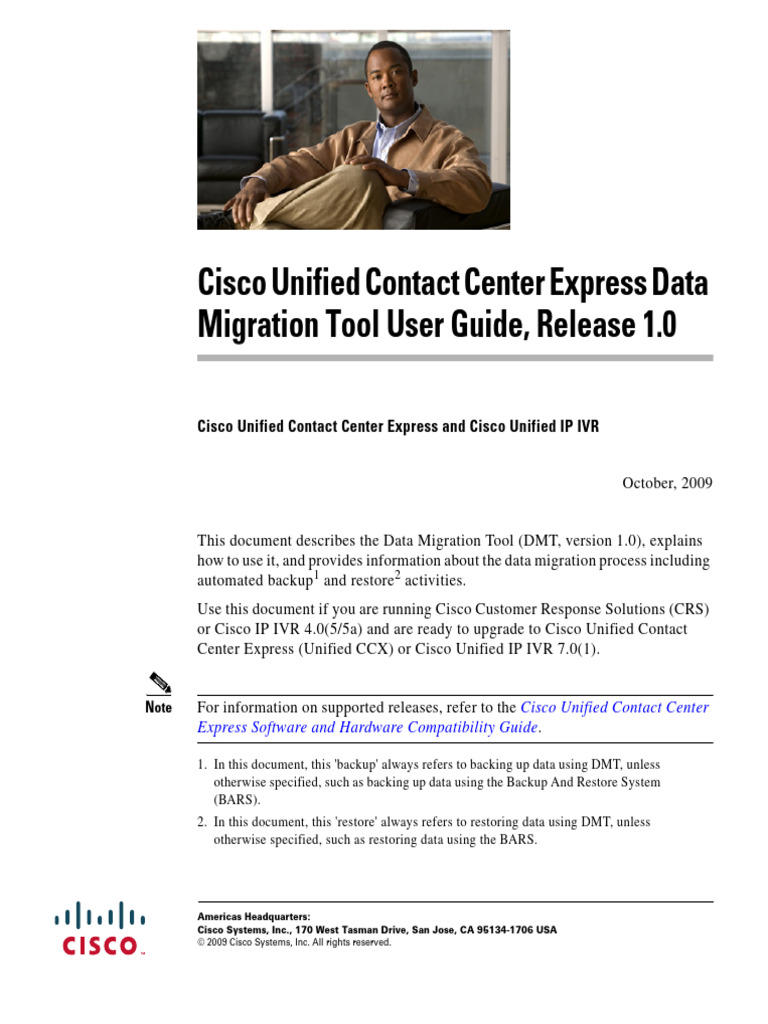 UCCX DataMigrationTool Guide 405x-701 | PDF | Backup | Computer File