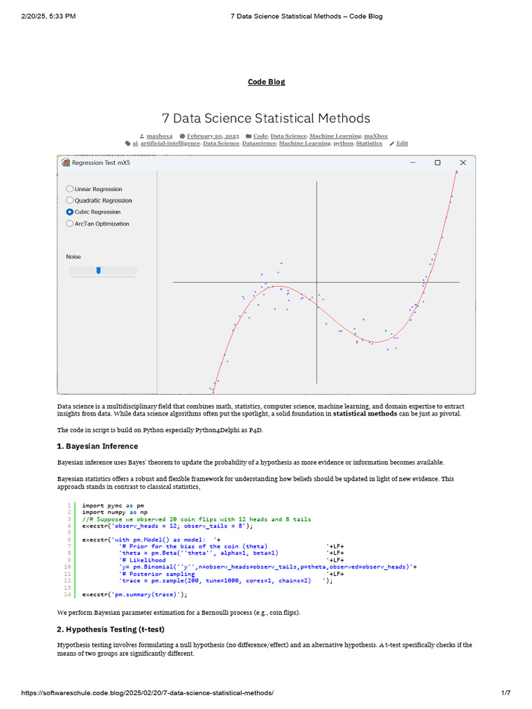 7 Essential Statistical Methods in Data Science | PDF | P Value ...