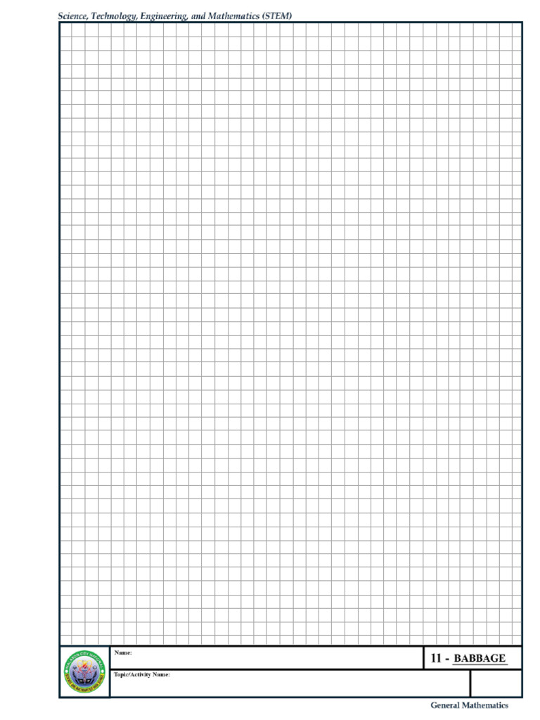 Gen Math Template With Grid Babbage | PDF
