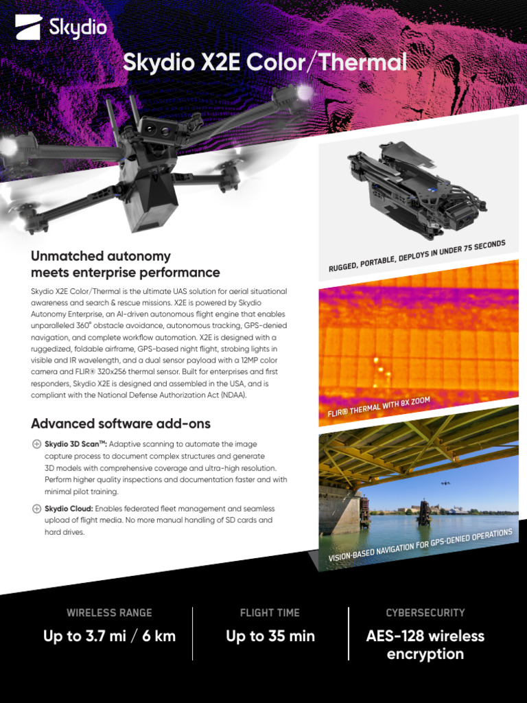 Skydio X2E C-T Datasheet | PDF