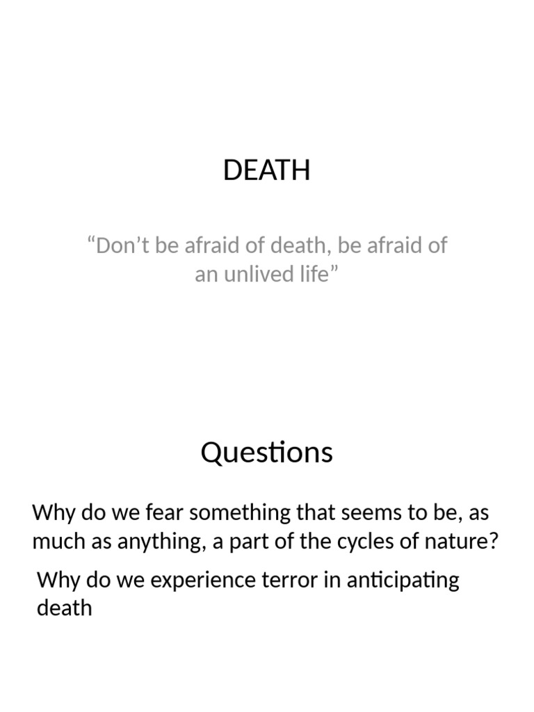 Death | PDF | Death | Argument