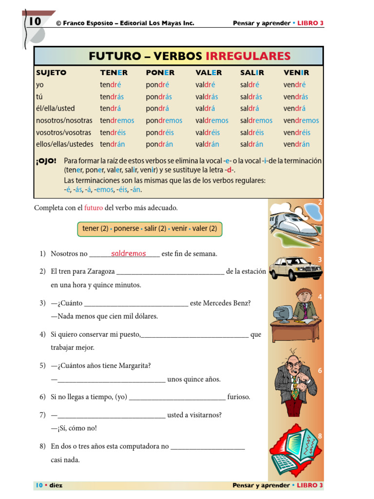 Futuro de Verbos Irregulares: Valer | PDF