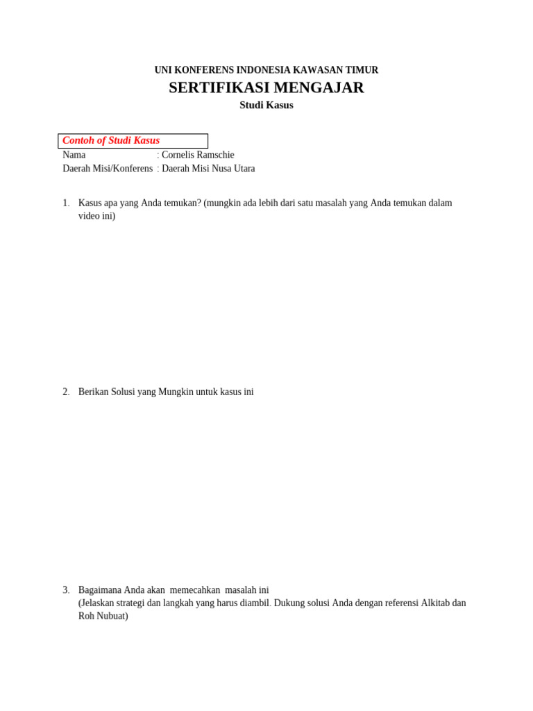 Form 3 - Studi Kasus | PDF