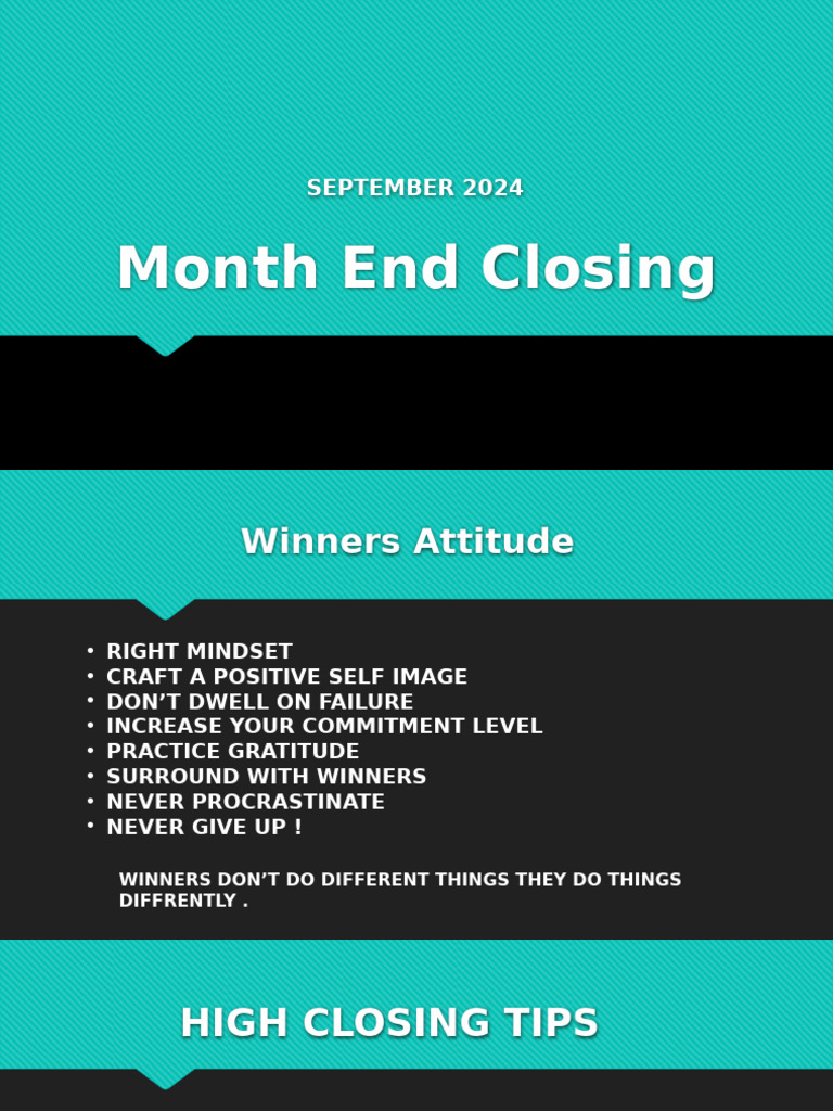 September 2024 Month-End Closing Tips | PDF