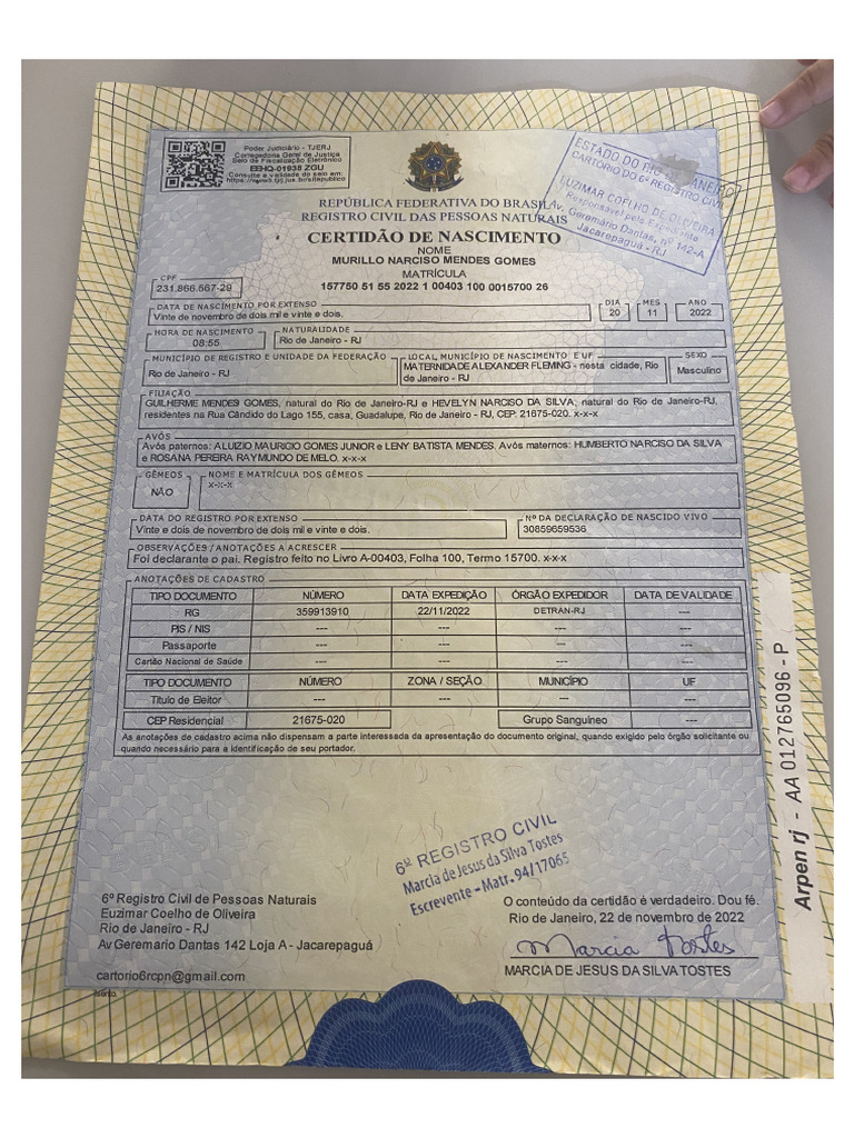 Certidão Murillo | PDF