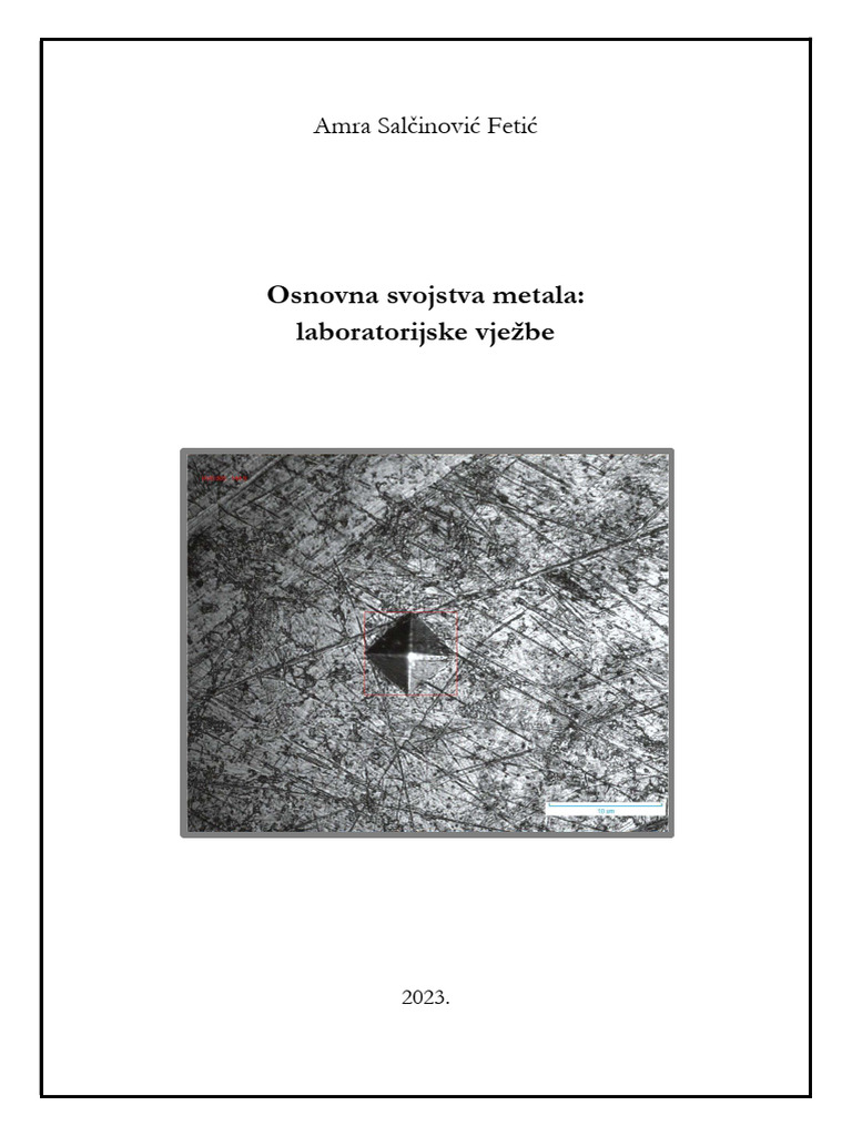 NOVO Osnovna Svojstva Metala Salcinovic Fetic Compressed | PDF