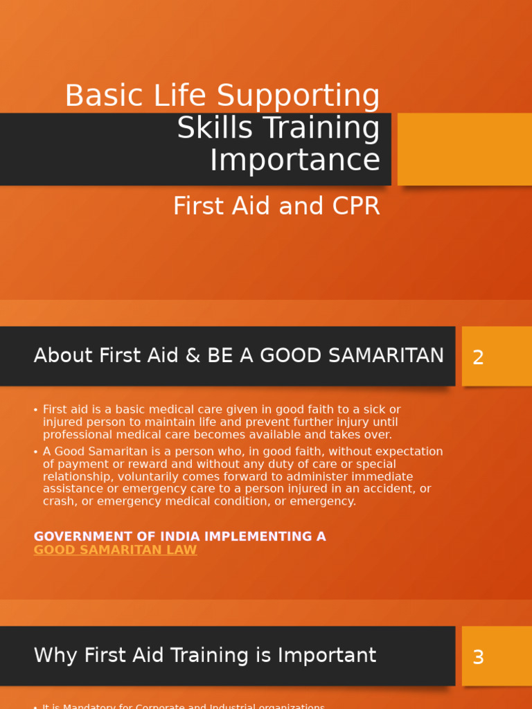 Importance of CPR and First Aid Training | PDF | First Aid ...