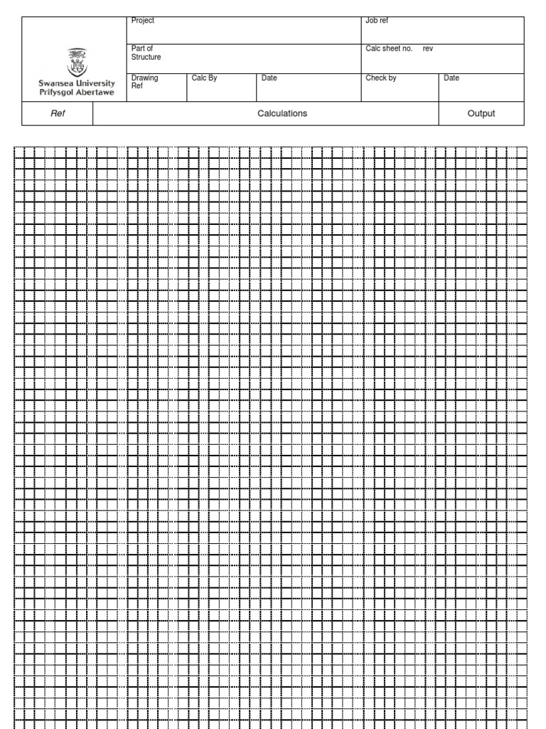 Calculation Sheet Template | PDF