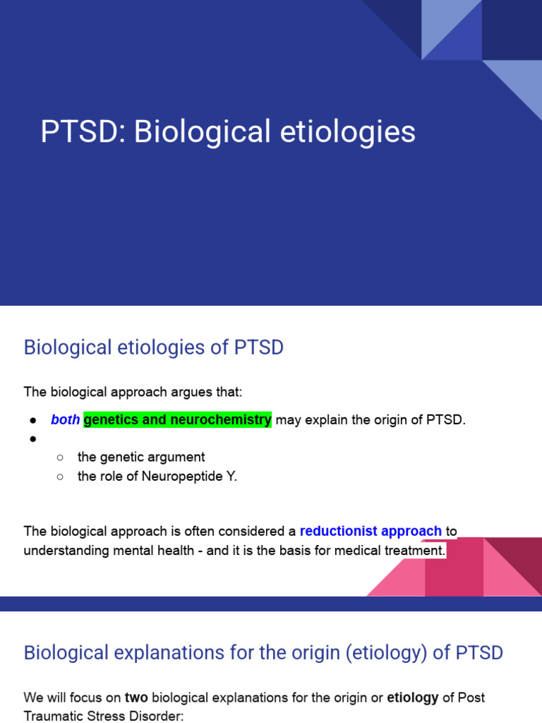 PTSD__Biological_etiologies__1_ | PDF | Stress (Biology) | Hypothalamic ...