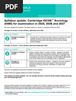 2027 2029 Syllabus Update | PDF