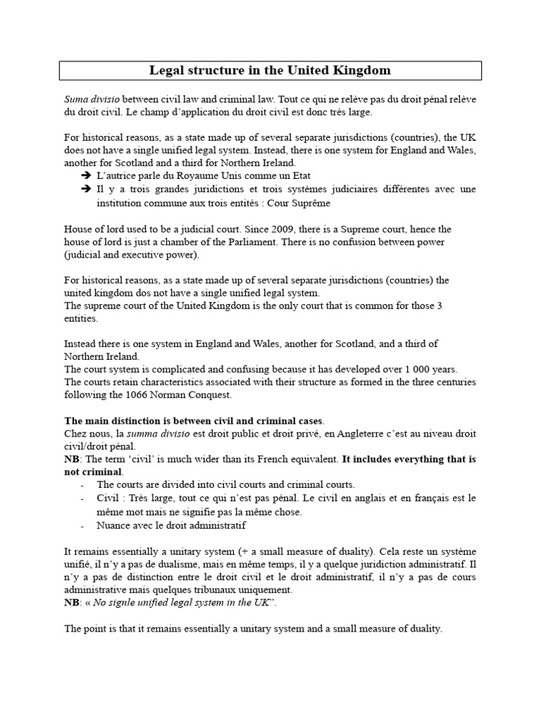 Legal Structure in The United Kingdom | PDF | Judge | Supreme Courts