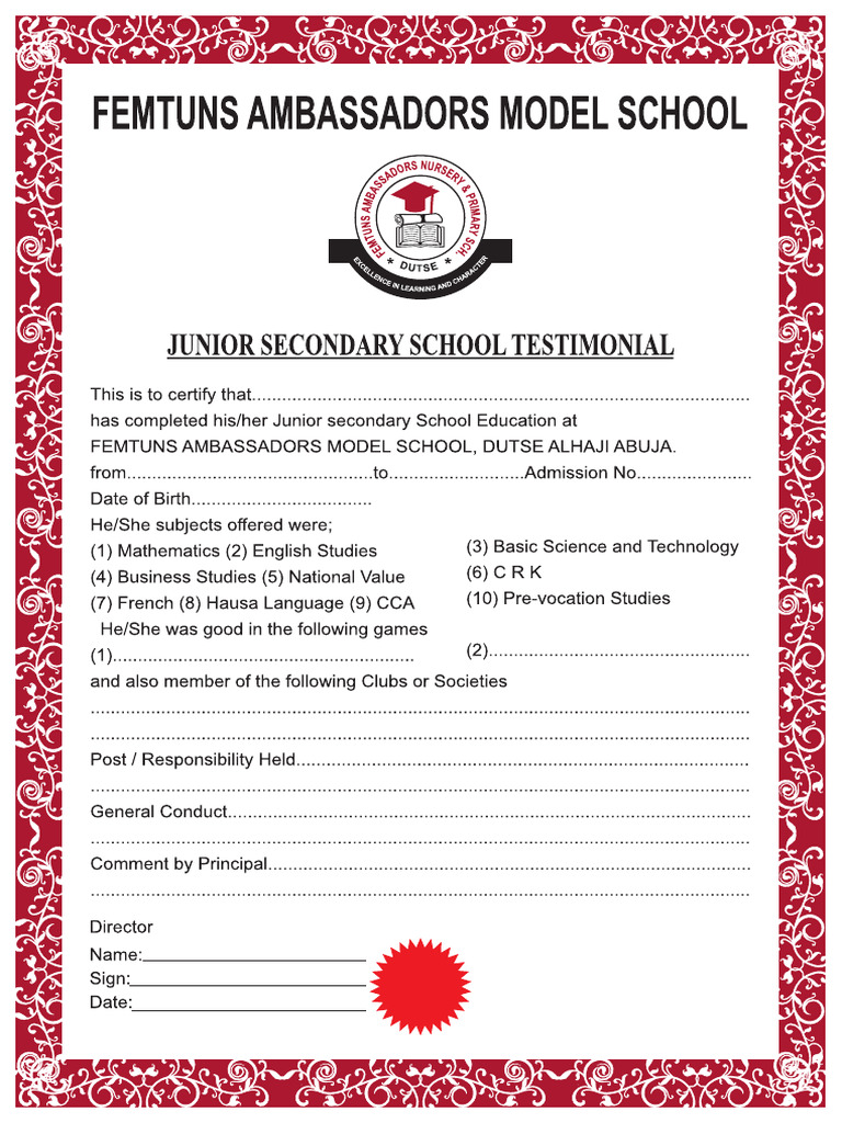 Ambassador Model School Cet | PDF