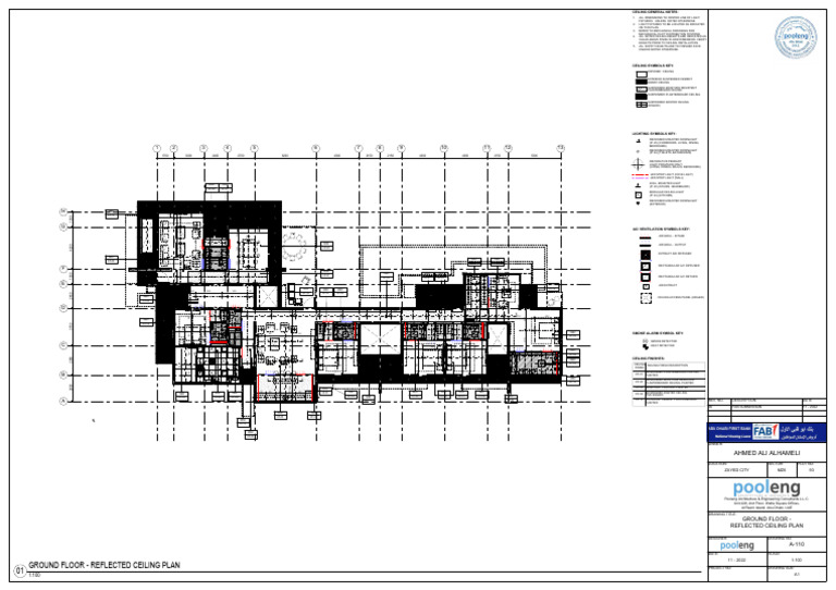 A-110 - Ground Floor Reflected Ceiling Plan-A-110 | PDF | Ceiling | Architectural Elements