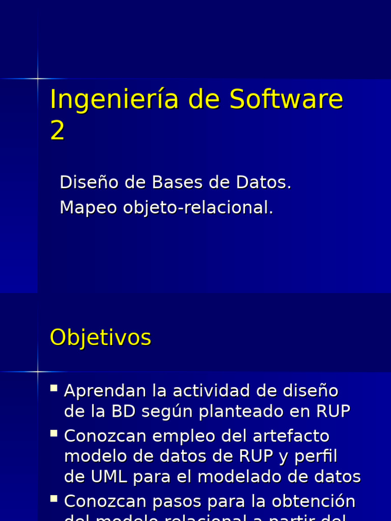 Conf-05-Diseno de La BD-Mapeo Objeto Relacional | PDF | Objeto ...
