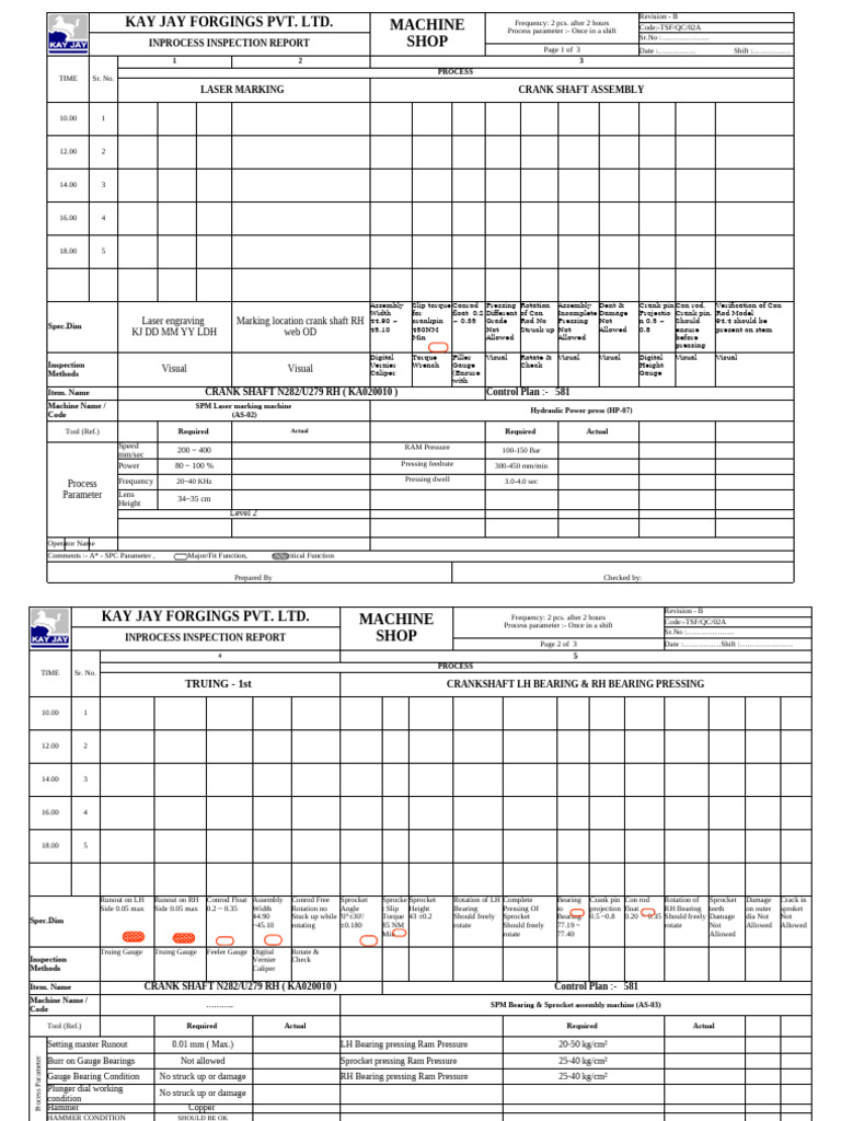 IIR of Shaft Crank Shaft N15 Assly | PDF | Mechanical Engineering ...