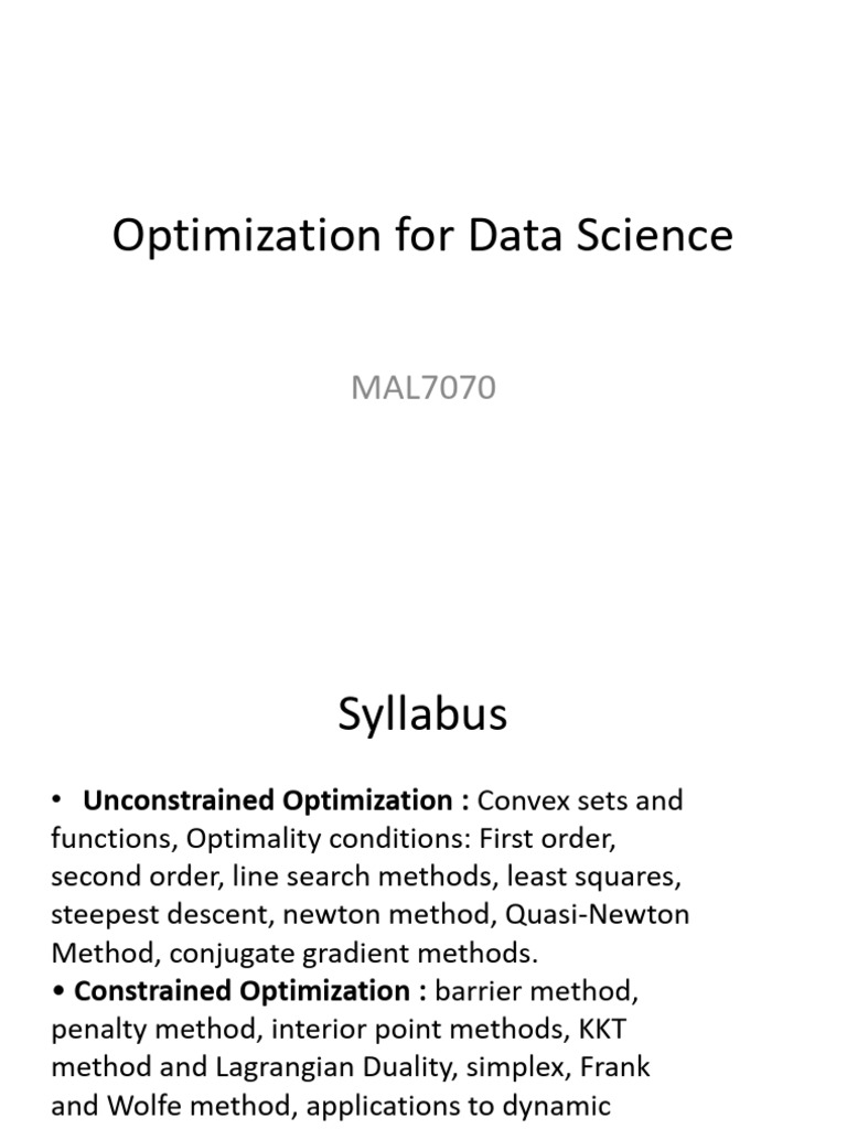 Optimization for Data Science_lecture1_slides (1) | PDF | Mathematical ... Optimization for Data Science_lecture1_slides (1) | PDF | Mathematical ...