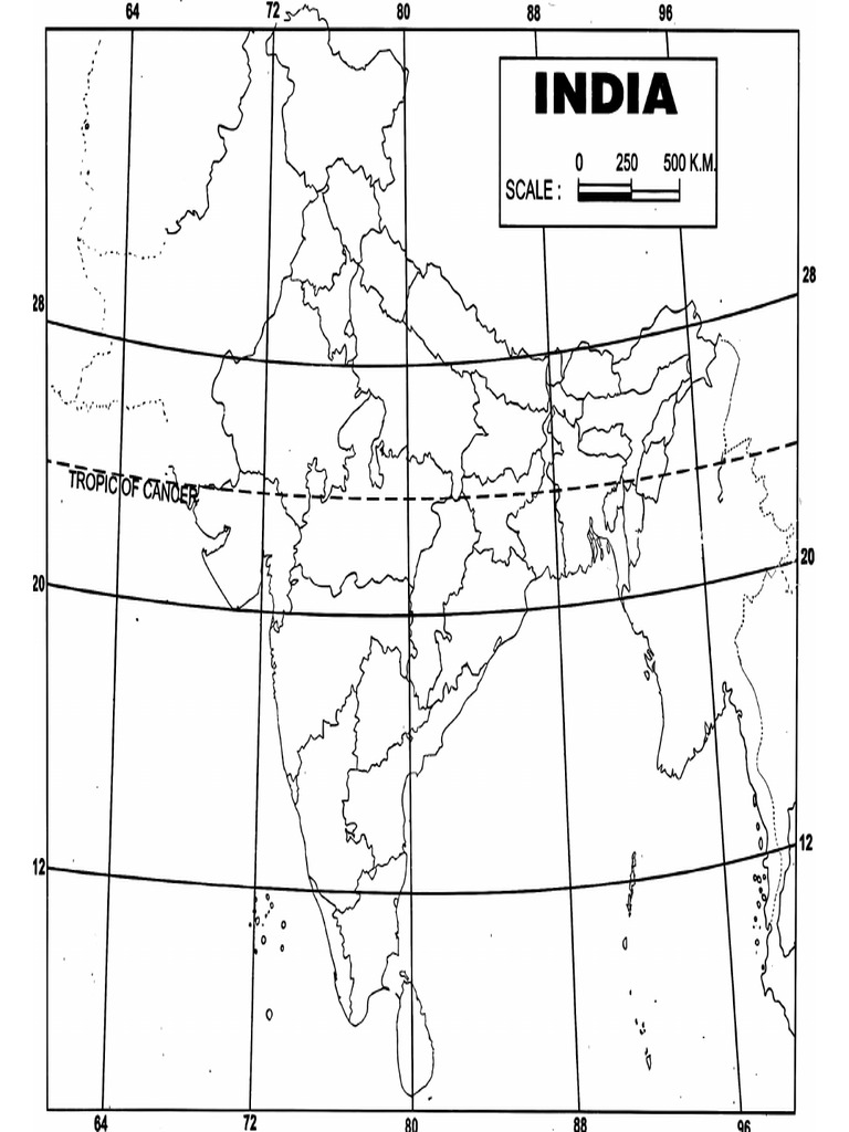 Political Map of India (Map Pointing) | PDF