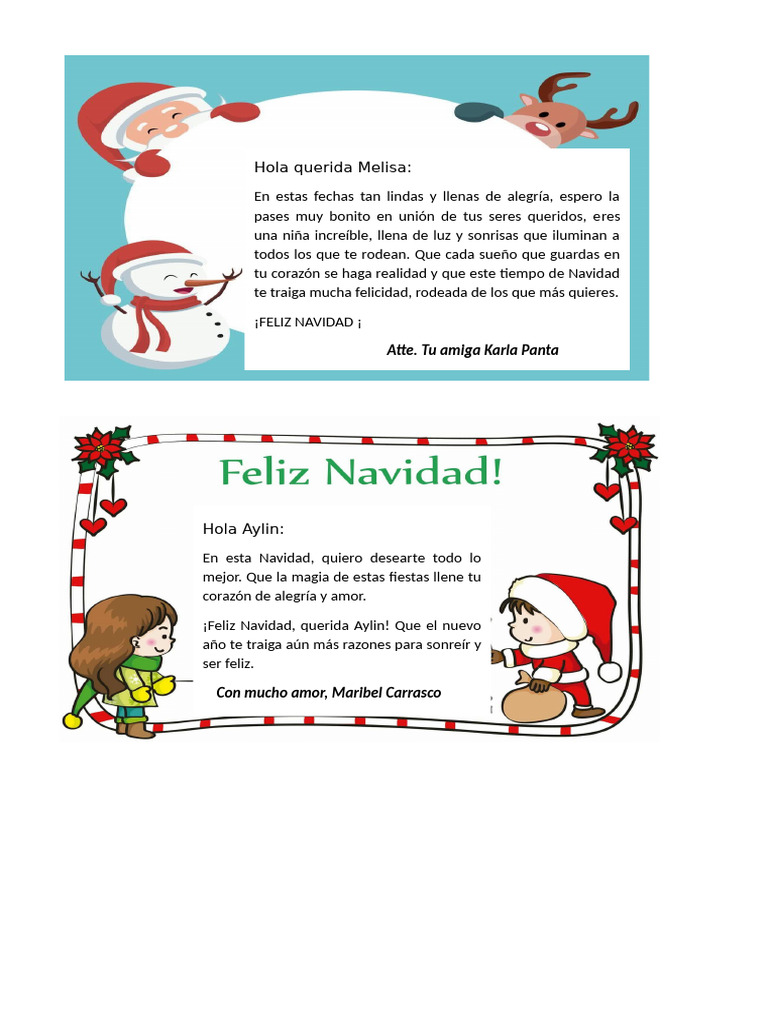Cartas Navideñas | PDF | Amor | Navidad