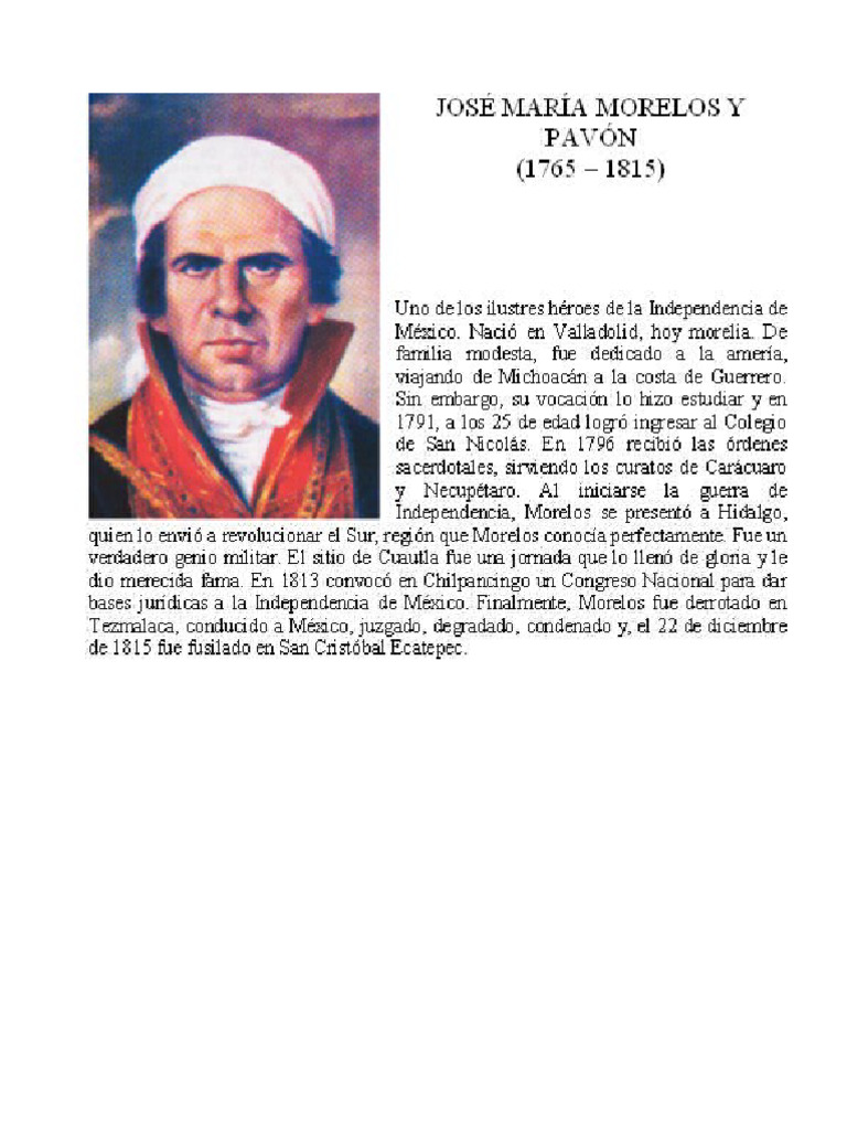 José María Morelos y Pavón | PDF