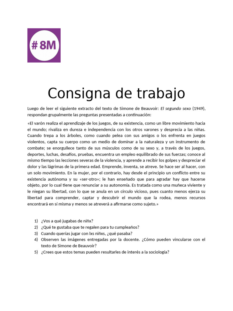 Consigna de Trabajo 8M | PDF