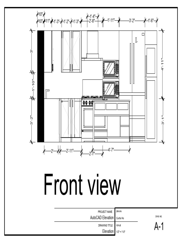 Kitchen Elevation Front View | PDF